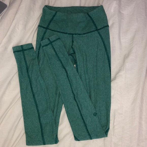 lululemon athletica | Pants & Jumpsuits | Rare Green Lululemon Leggings ...